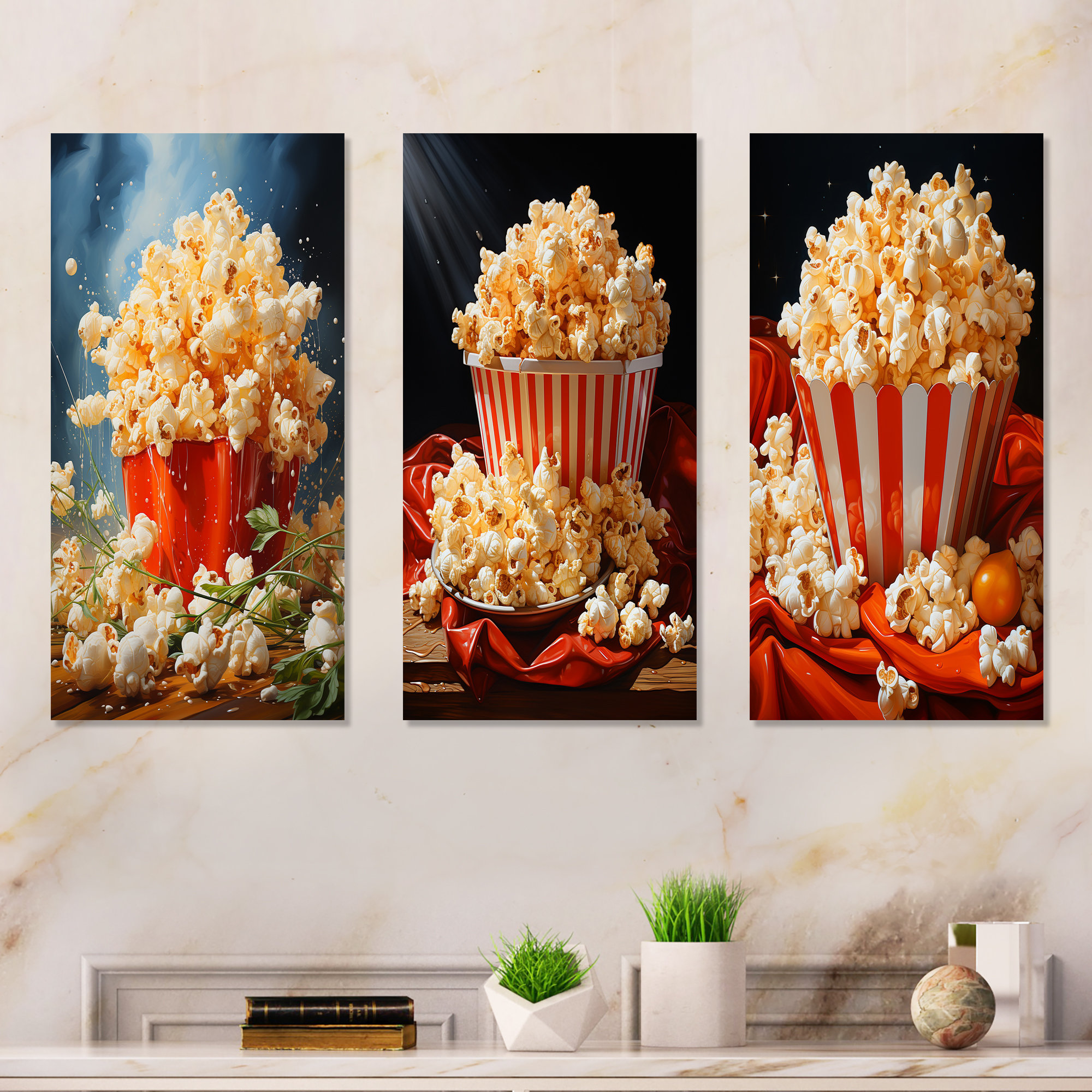 Lark Manor Carnival Kernels Bright Pop Corn Fiesta I - Popcorn Metal ...