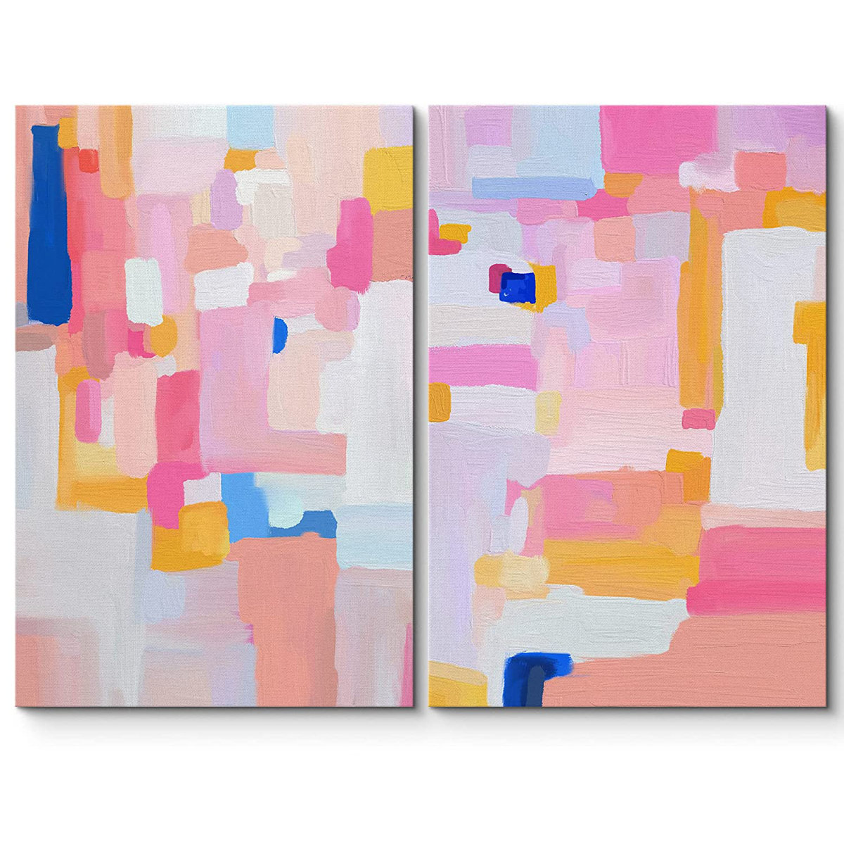 SIGNLEADER Colorful Brushstrokes Bright Pink Abstract Shapes Preppy ...