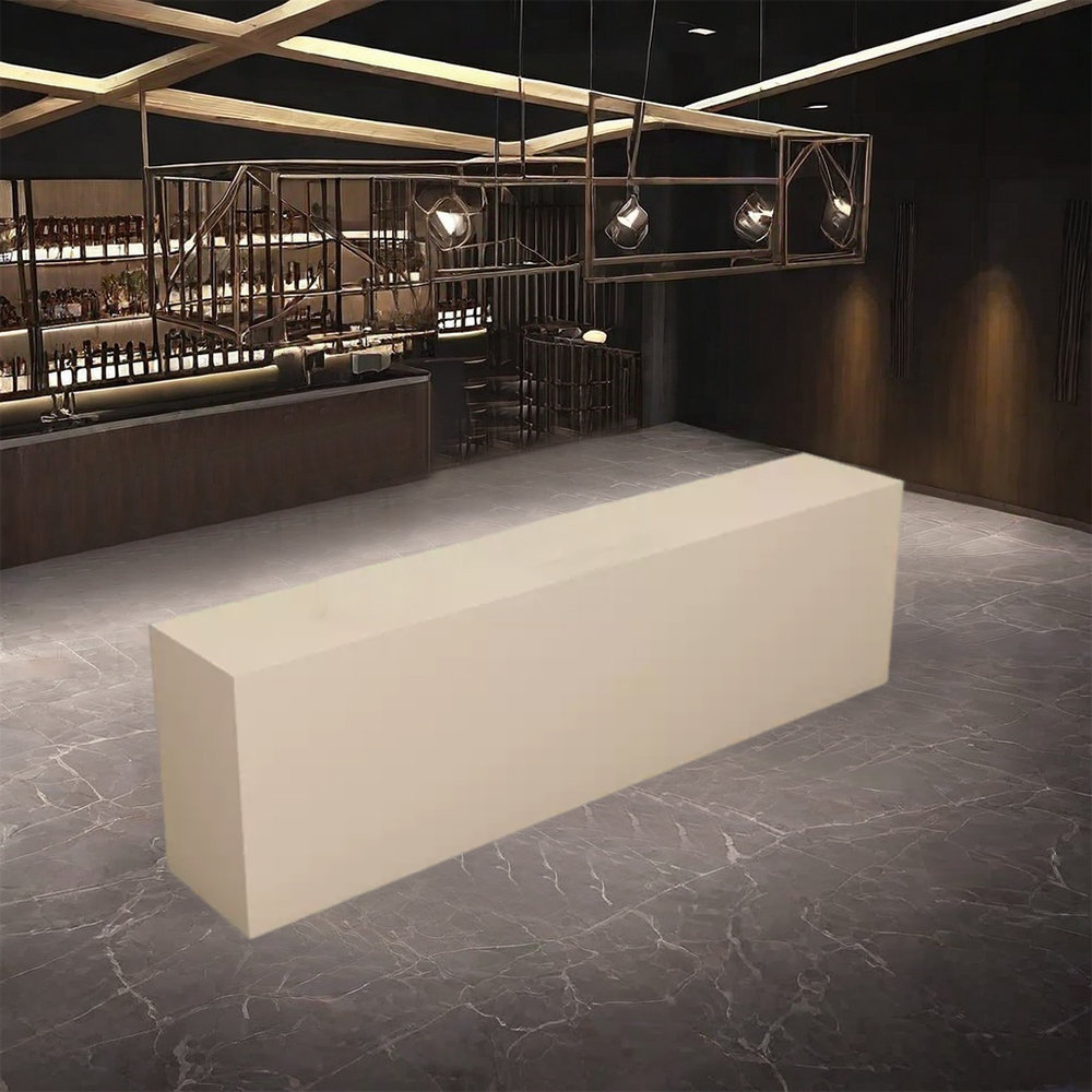 NBNKK Reception desk Ectangular Vintage Bar Counter and Bar Reception ...
