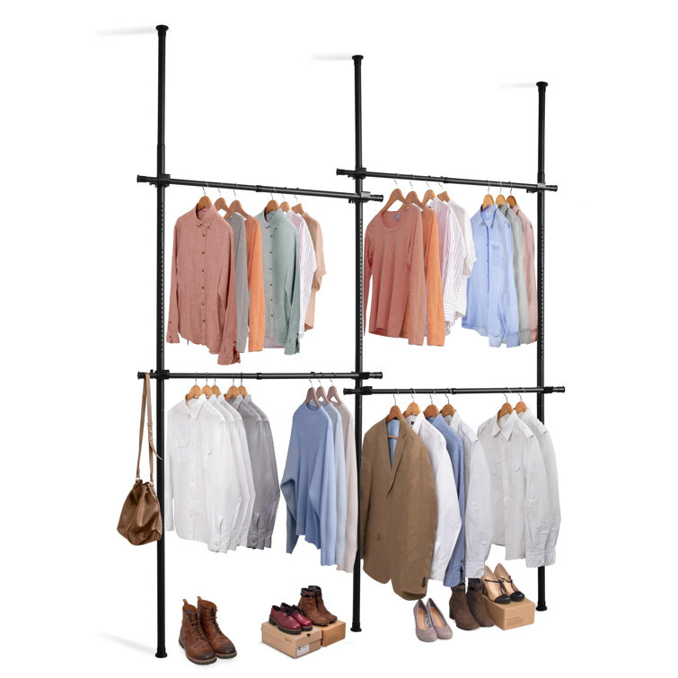 Borough Wharf Aatika Adjustable Telescopic Clothing Rail Double ...