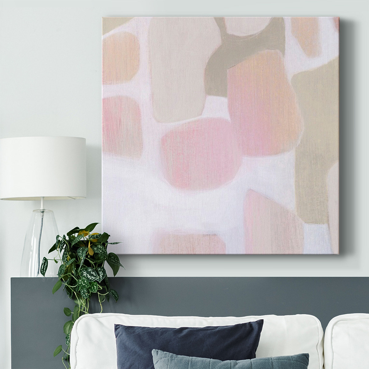 Wrought Studio™ Blush Rock III-Gallery Wrapped Canvas | Wayfair