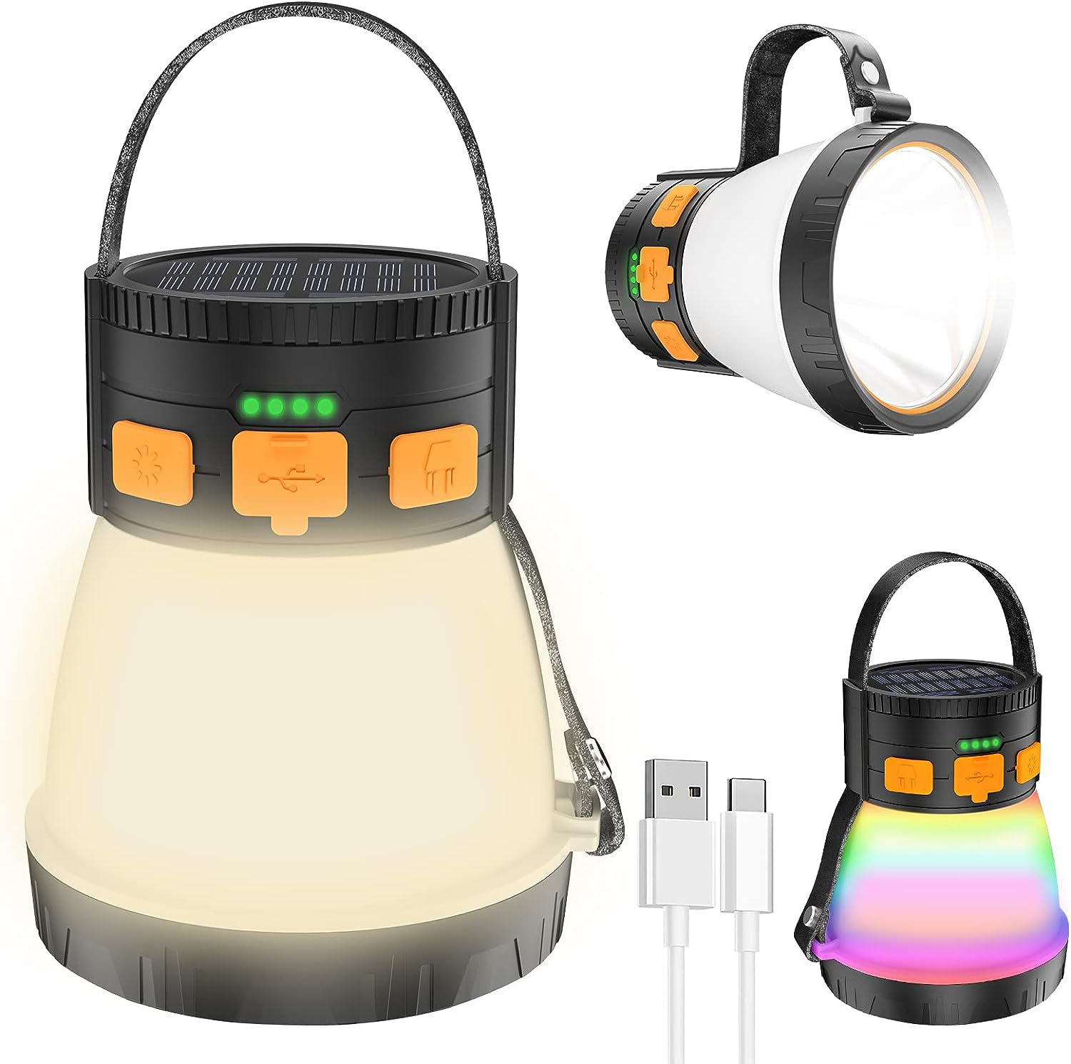 Kazoo LED Camping Lantern, 1500 Lumens Camping Lantern Rechargeable ...