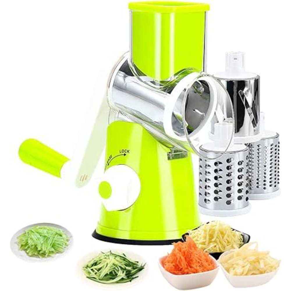 Denny International Manual Rotary Cheese Grater & Vegetable Slicer With ...
