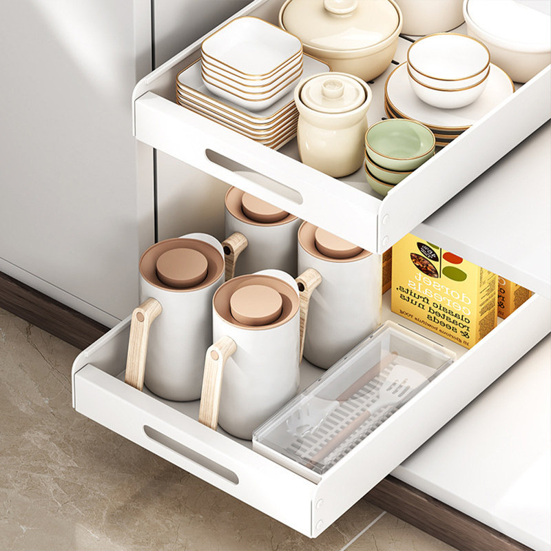 Ebern Designs Pull Out Cabinet Organizer, Heavy Duty Roll Out Drawers ...