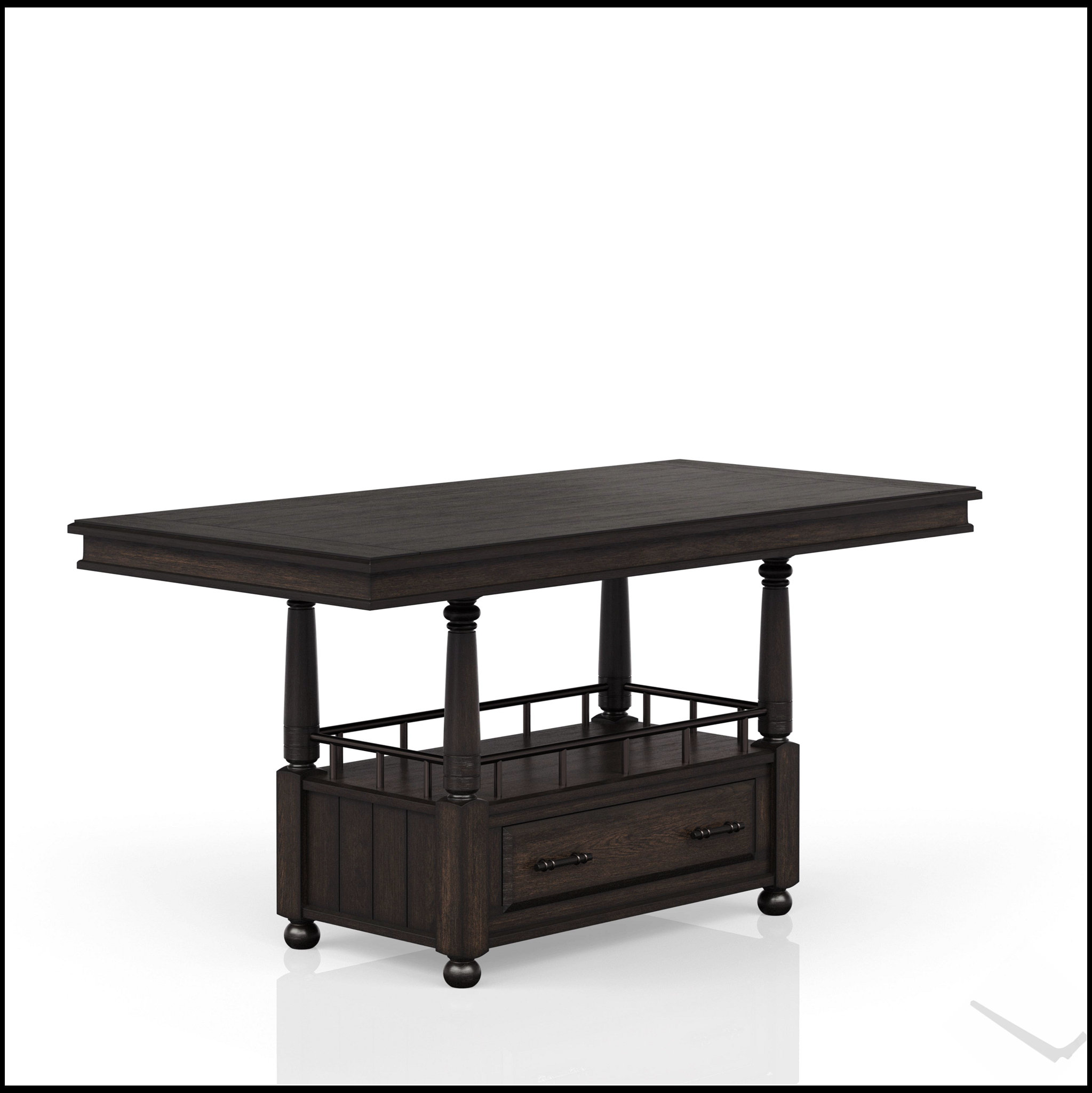 Darby Home Co Rustic Counter Table with Spacious Surface for Cozy ...