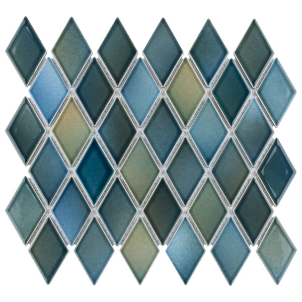 Merola Tile Hudson 2" x 3" Porcelain Grid Mosaic Wall & Floor Tile ...