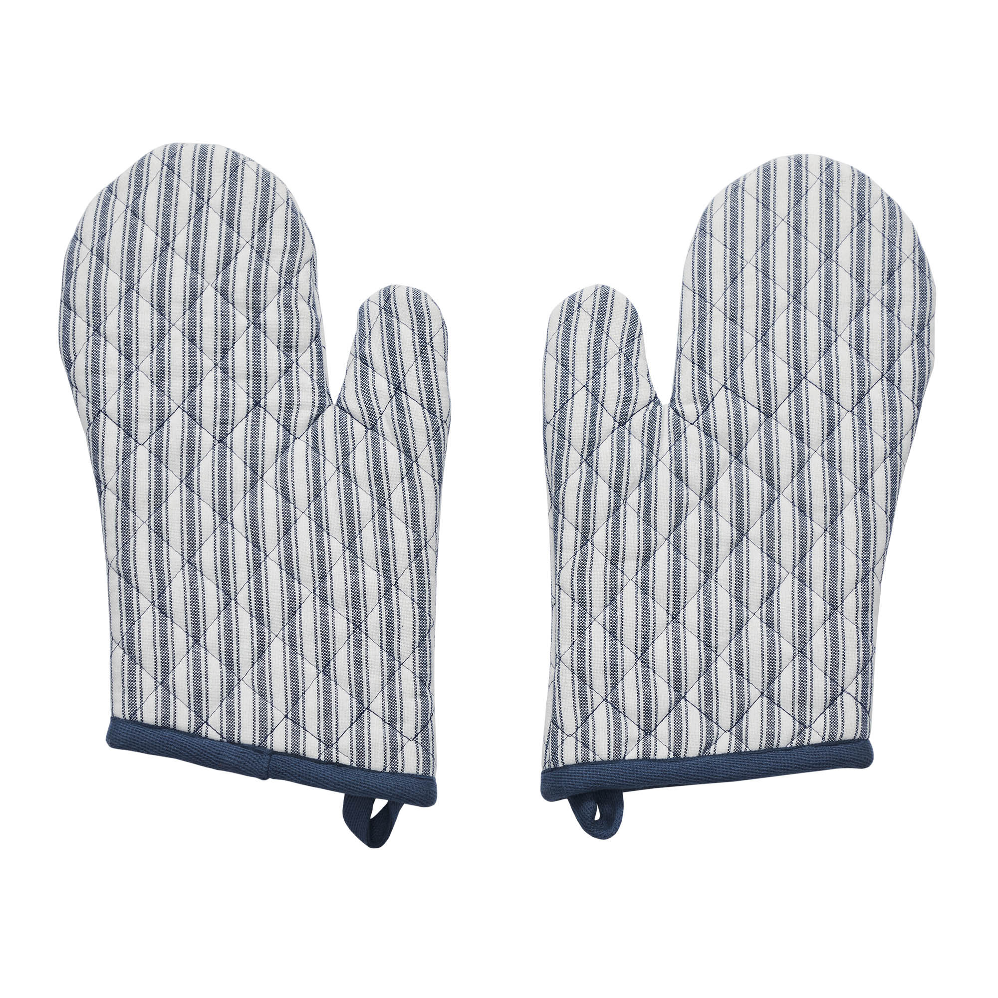 VHC Brands , Blue VHC Brands Striped Oven Mitt Set | Wayfair