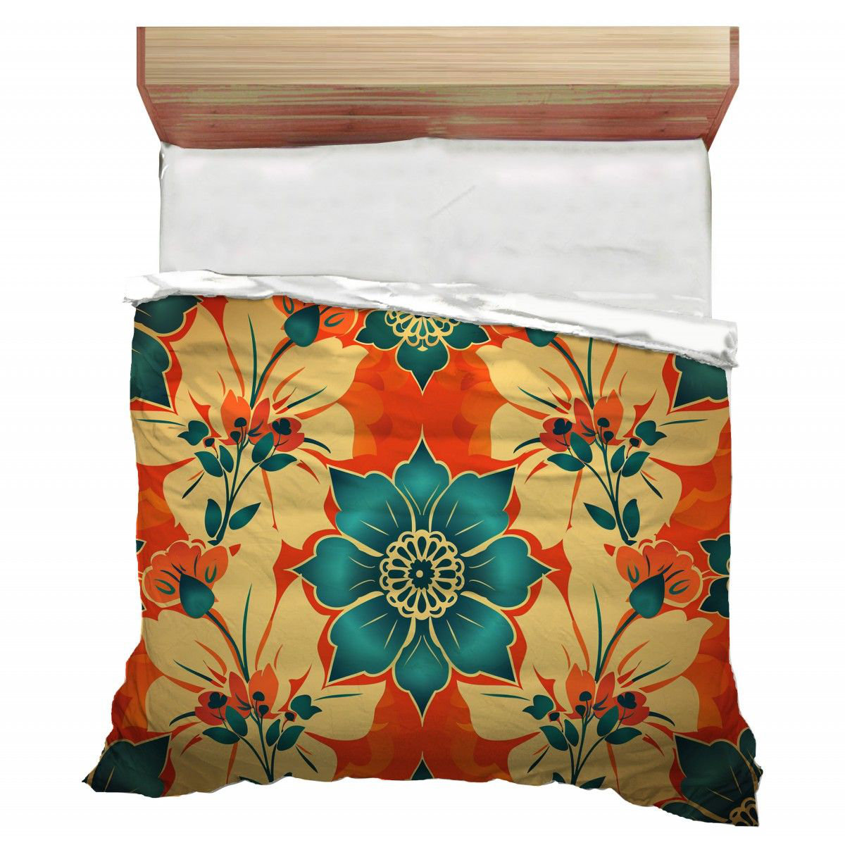 VisionDecor Ornamental Bedding Art Duvet Cover Symmetrical Layout_12164 ...