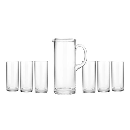 Hokku Designs Justise 7 - Piece Glass Drinking Glass Assorted Glassware ...