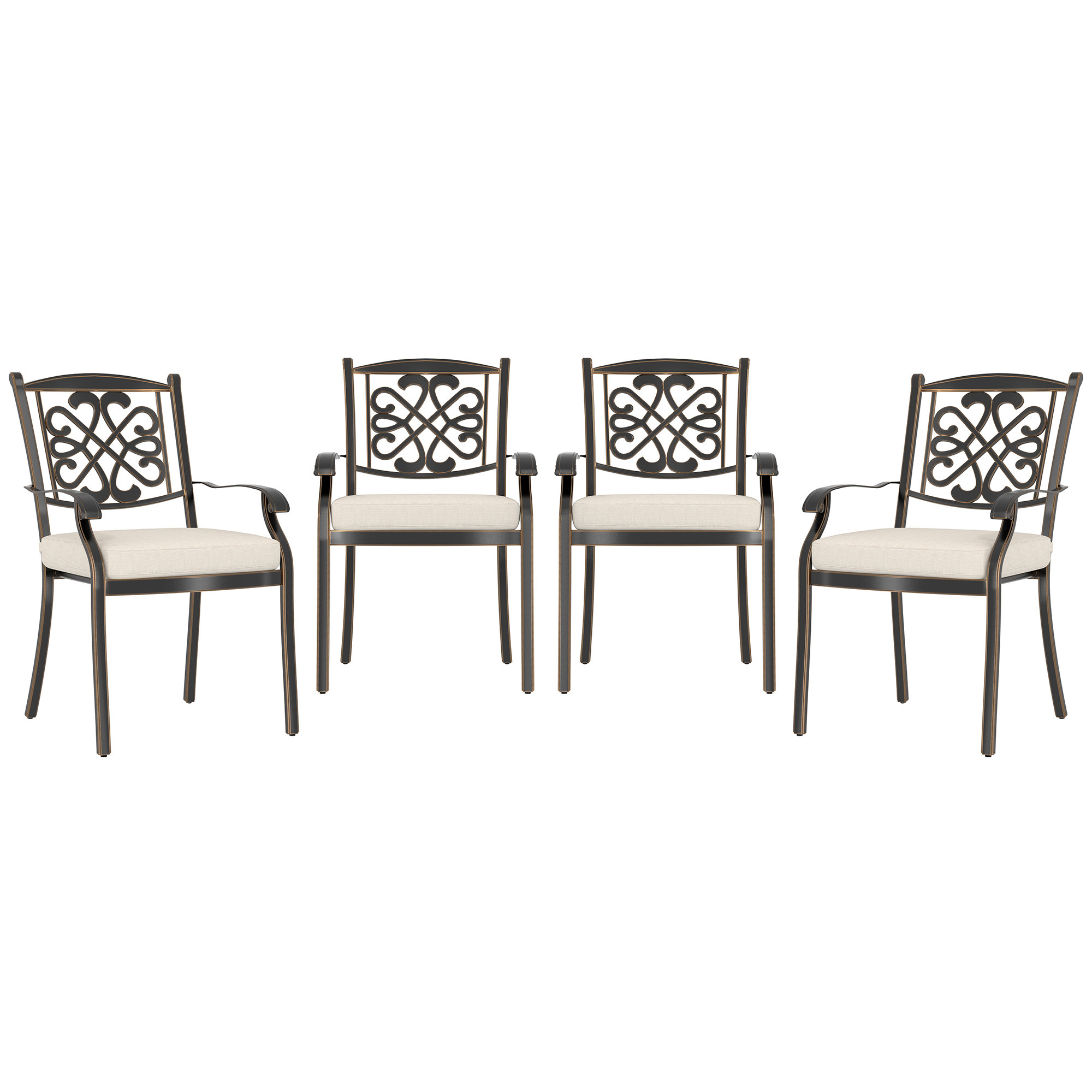 mondawe Stacking Patio Dining Armchair with Cushion | Wayfair