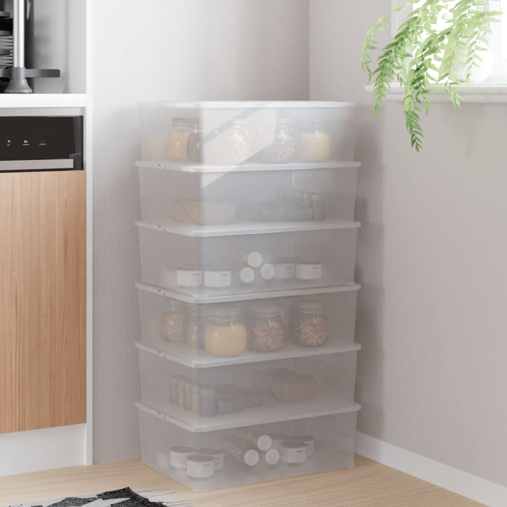 vidaXL Plastic Storage Box Transparent Polypropylene Small | Wayfair