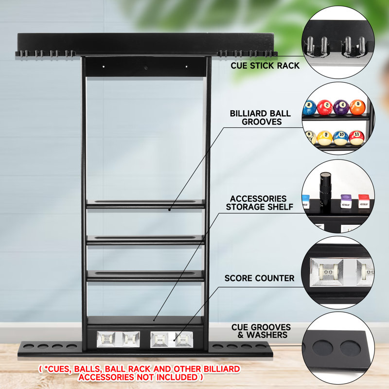 GSE Games & Sports Expert Deluxe Pool Cue Rack & Reviews | Wayfair