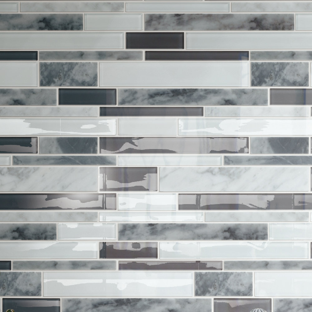 Speed tiles 11" x 12" Natural Stone Peel & Stick Mosaic Tile - Wayfair ...