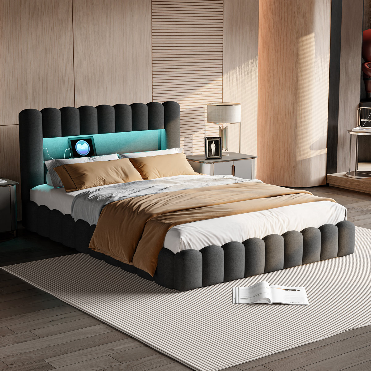 Ivy Bronx Mikayla Upholstered Bed Frame | Wayfair.co.uk