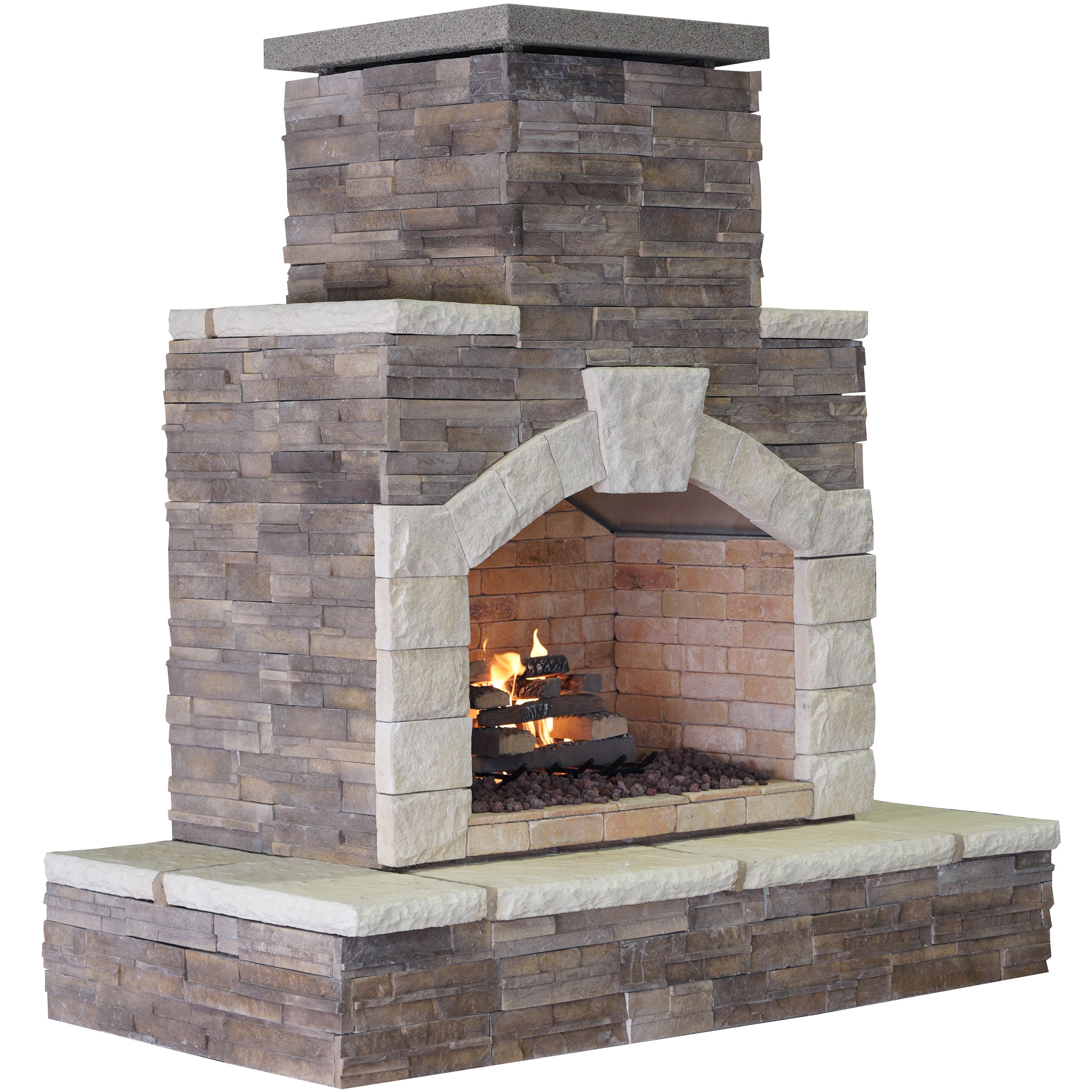 Cal Flame 78" H Propane Outdoor Fireplace - Wayfair Canada
