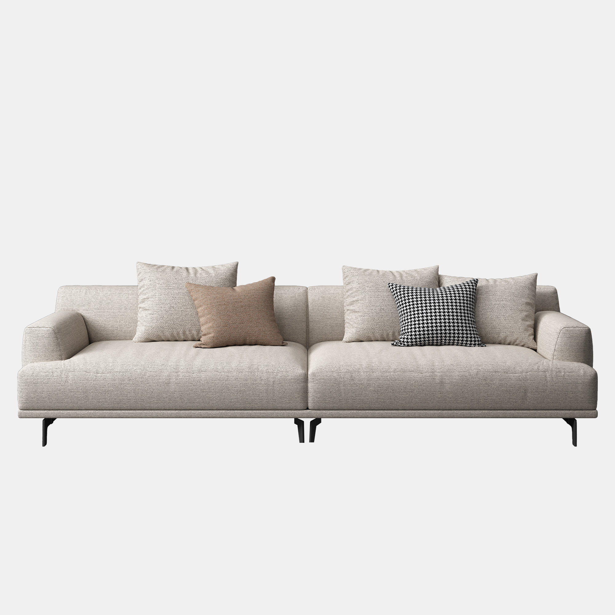 Orren Ellis Kunming 66" Square Arm Sofa with pillows & Reviews ...