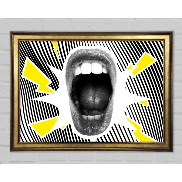 ClassicLiving Shouting Lips - Single Picture Frame Art Prints | Wayfair ...