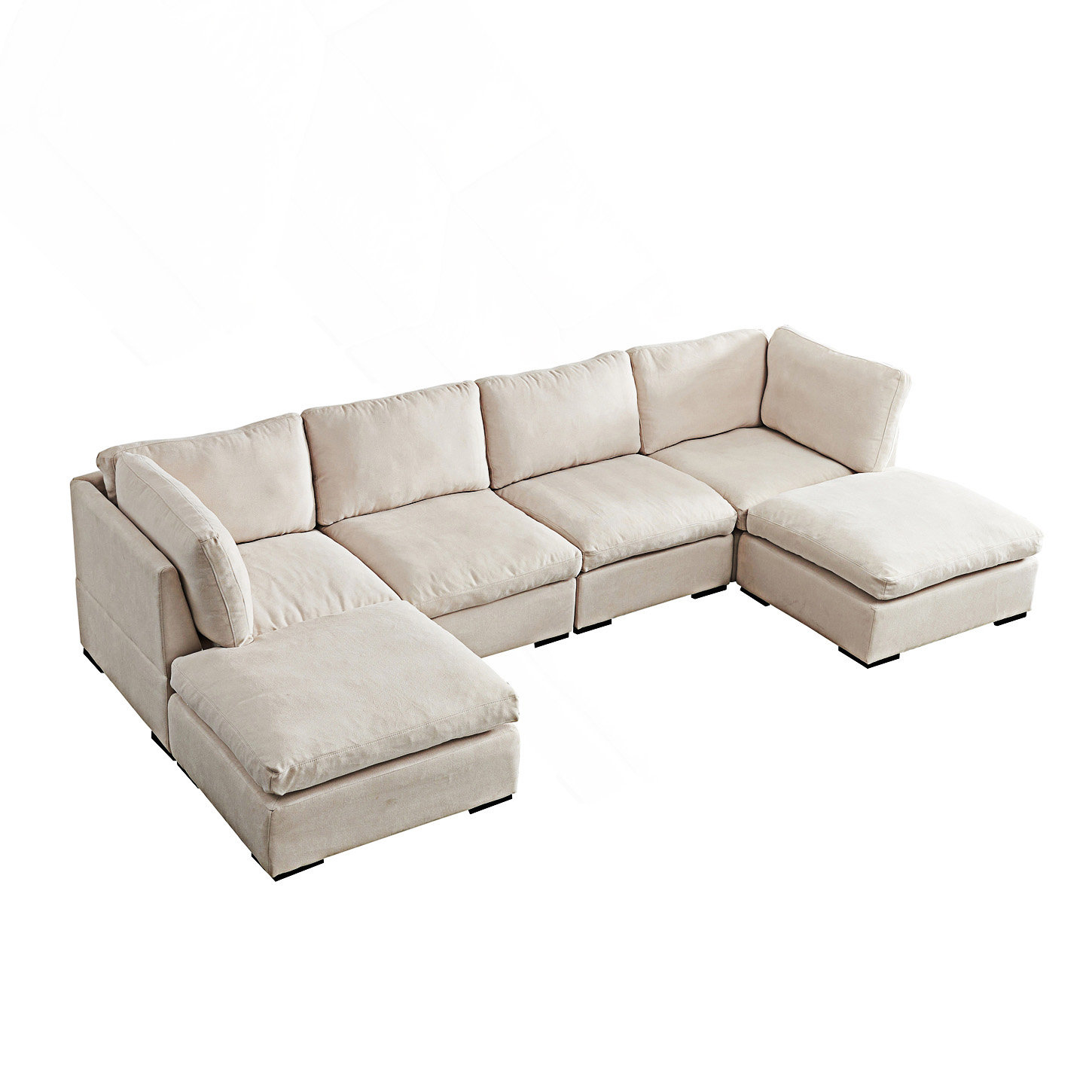 Corrigan Studio® Modern Sofa, Comfy Sofa Modular Sofa With Ottoman For ...