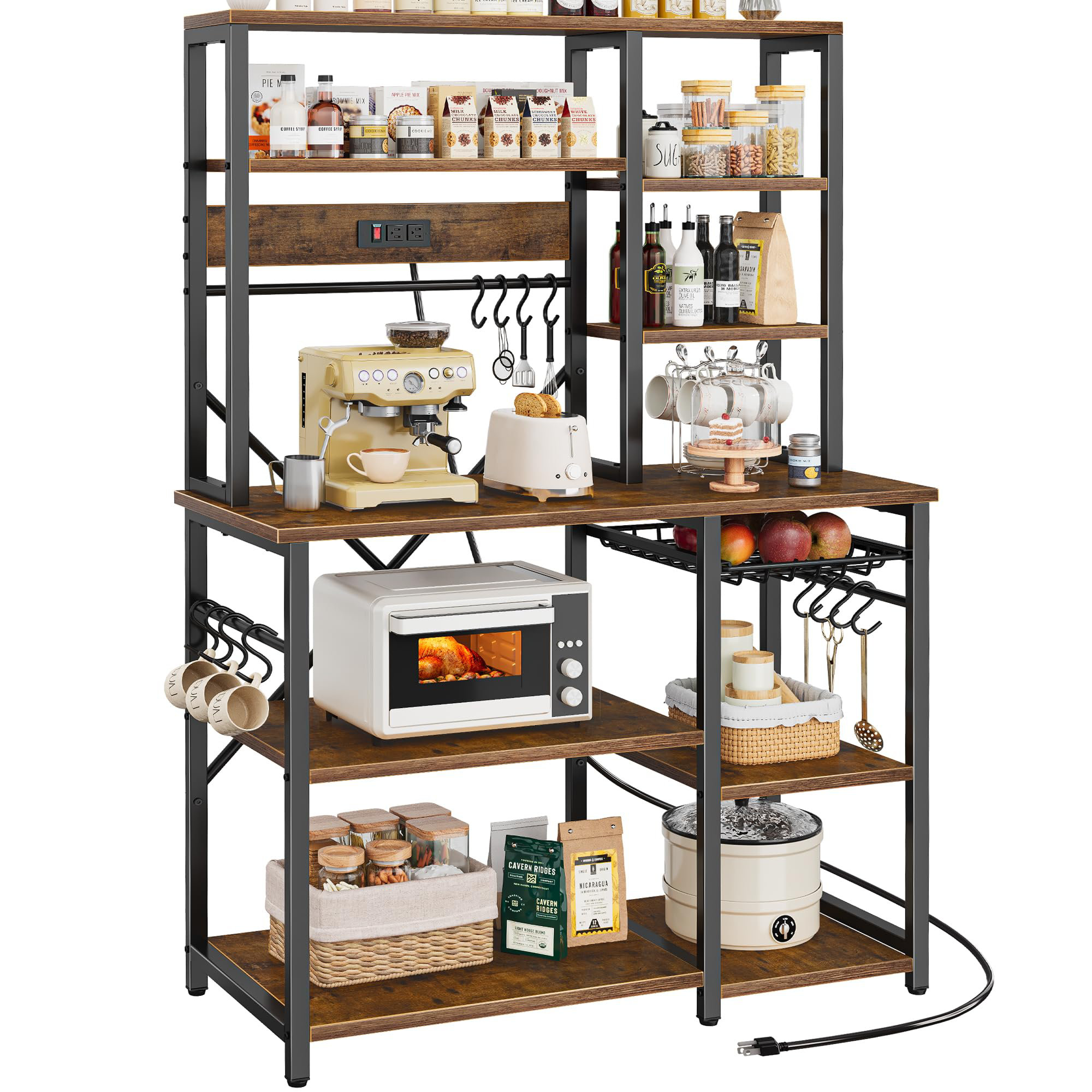 Corrigan Studio® Large Bakers Rack With Power Outlets | Wayfair