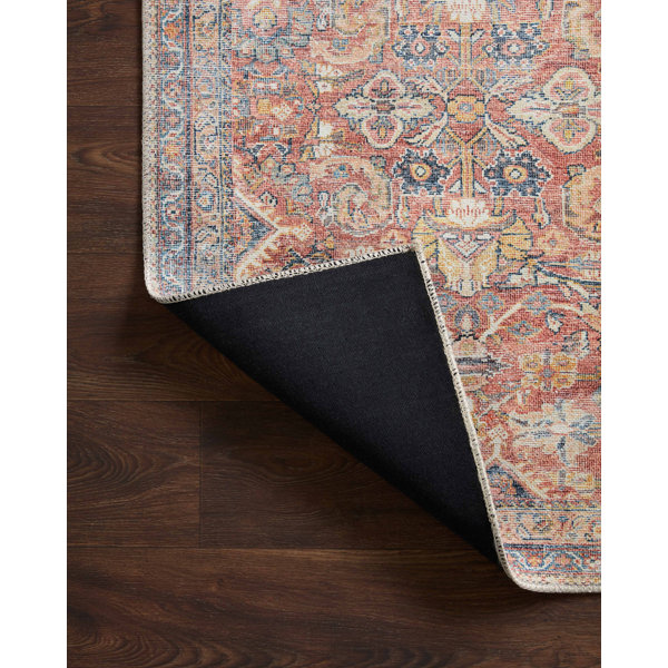 Loloi II Adrian Performance Rust/Denim Rug & Reviews | Wayfair