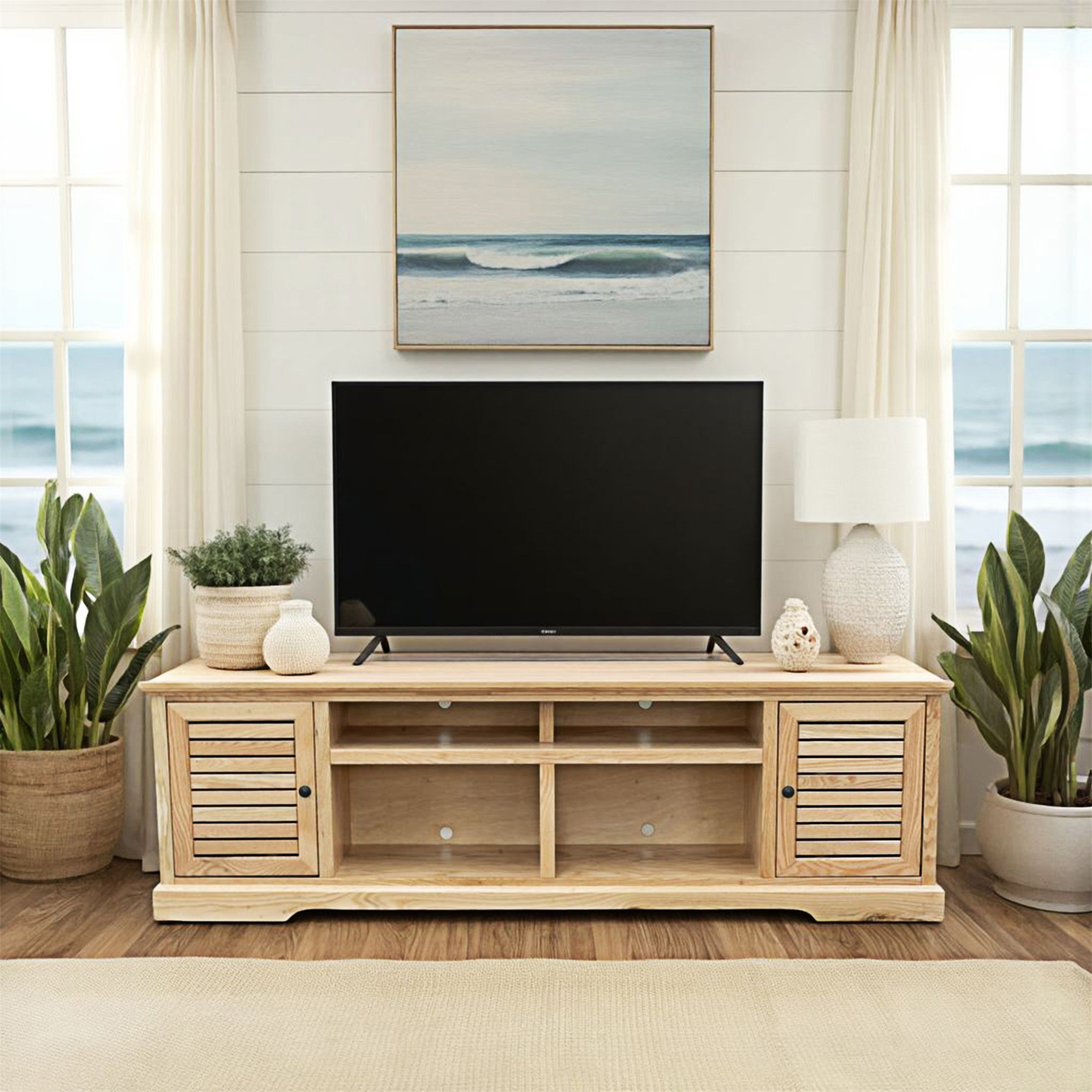 Gracie Oaks 83 Inch TV Stand Console For Tvs Up To 95 Inches | Wayfair