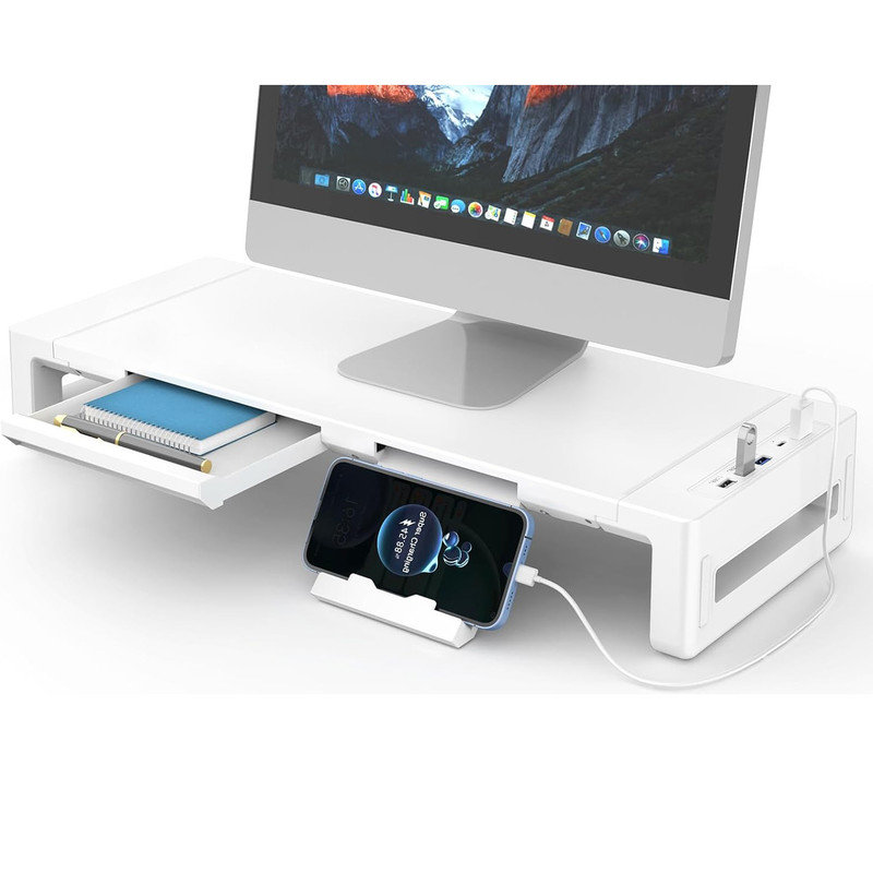 Inbox Zero Monitor Stand Riser, Foldable Monitor Stand for Desk with ...