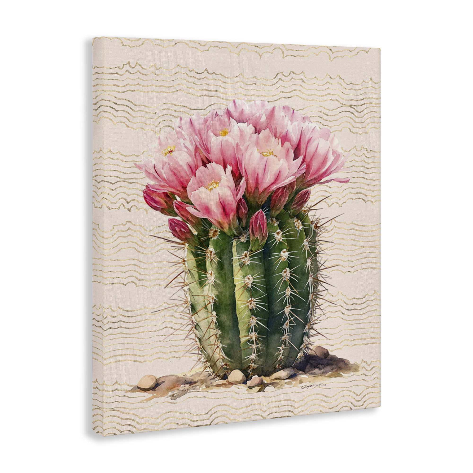 Bungalow Rose Blooming Floral Cactus Canvas Wall Art by Lettered and ...