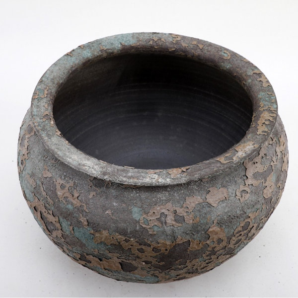 Danny's Fine Porcelain Pottery Round Shaped Pot Rusted Glaze Porcelain ...