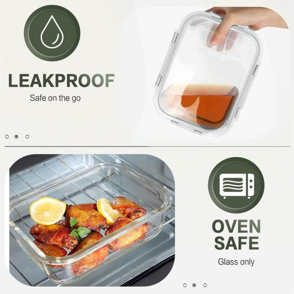 Prep & Savour 10 Packs 30 Oz Glass Meal Prep Containers,Glass Food ...