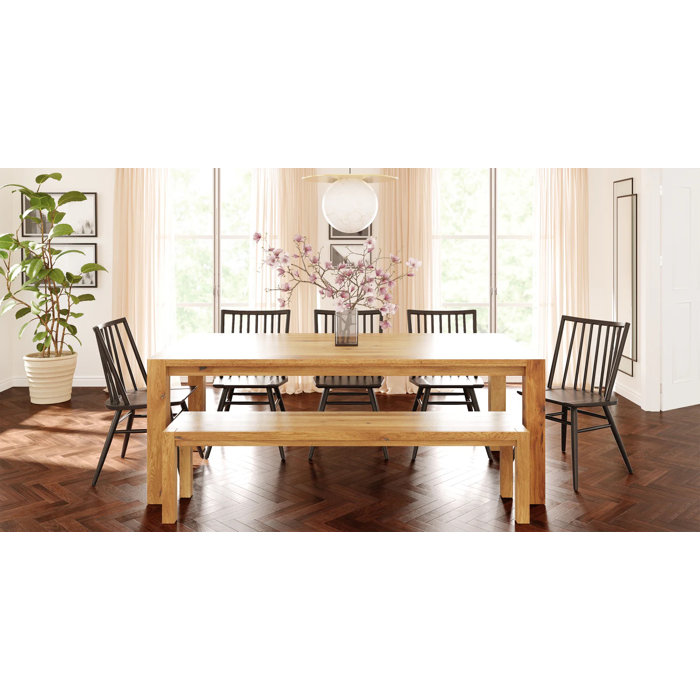 AllModern Dublin Extendable Solid Oak Wood Dining Table (82.5"-122 ...