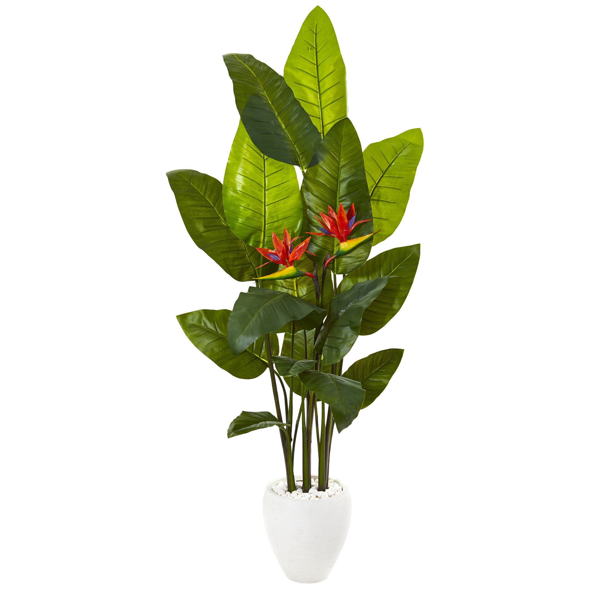 Bay Isle Home™ Artificial Bird of Paradise Plant in Planter | Wayfair