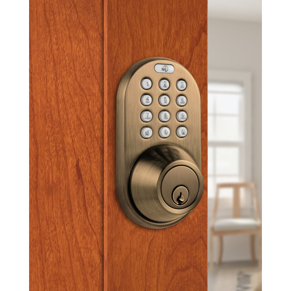 Milocks Electronic Single Cylinder Deadbolt & Reviews | Wayfair