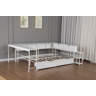 Red Barrel Studio® Full Size Corner Bed Frame with Bookcase, 2 Underbed ...