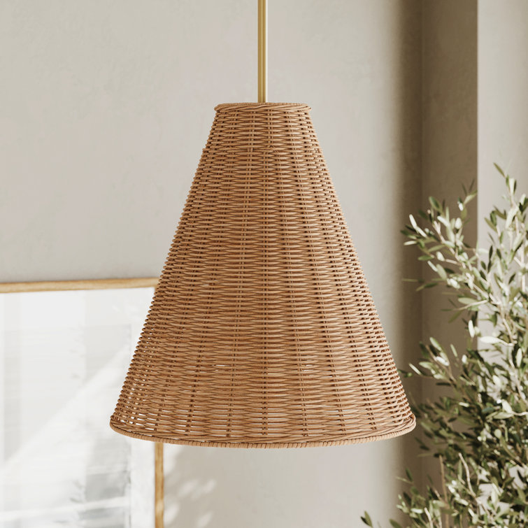 Nathan James Large Rattan Ceiling Light Fixture | Wayfair