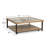 Benjara Tey Coffee Table With Caster Wheels, 48 Inch Square, Sintered ...