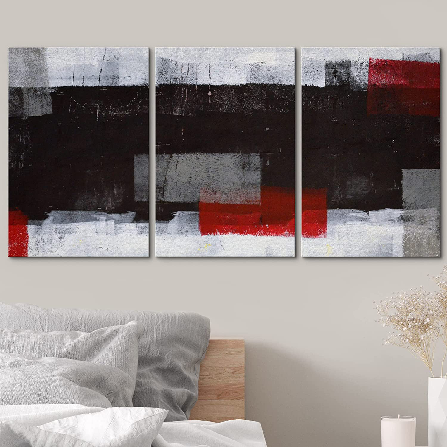 IDEA4WALL Abstract Black Color Blocks - Print | Wayfair
