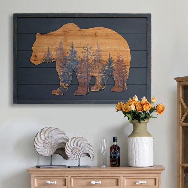 Millwood Pines Rustic Grizzly Bear Wall Décor "& Reviews" | Wayfair