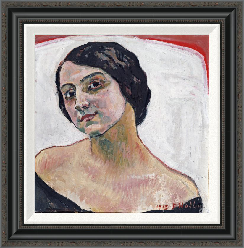 Global Gallery 'Woman With Brown Hair' by Ferdinand Hodler Framed ...