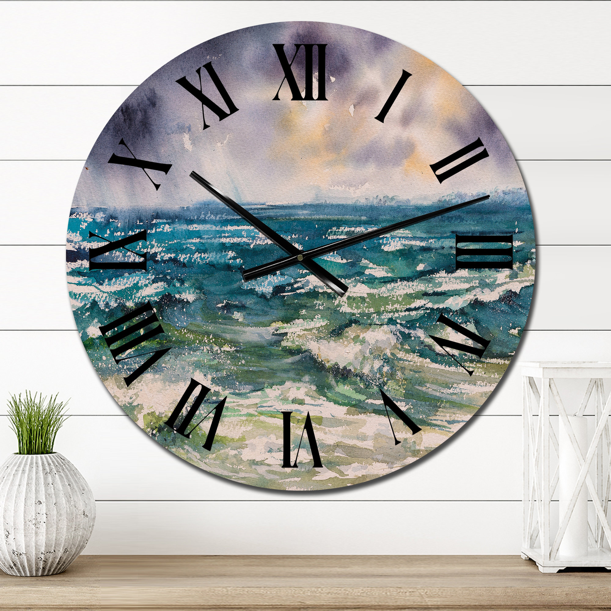 East Urban Home Sea Waves and Dramatic Sky - Nautical & Coastal Wall ...