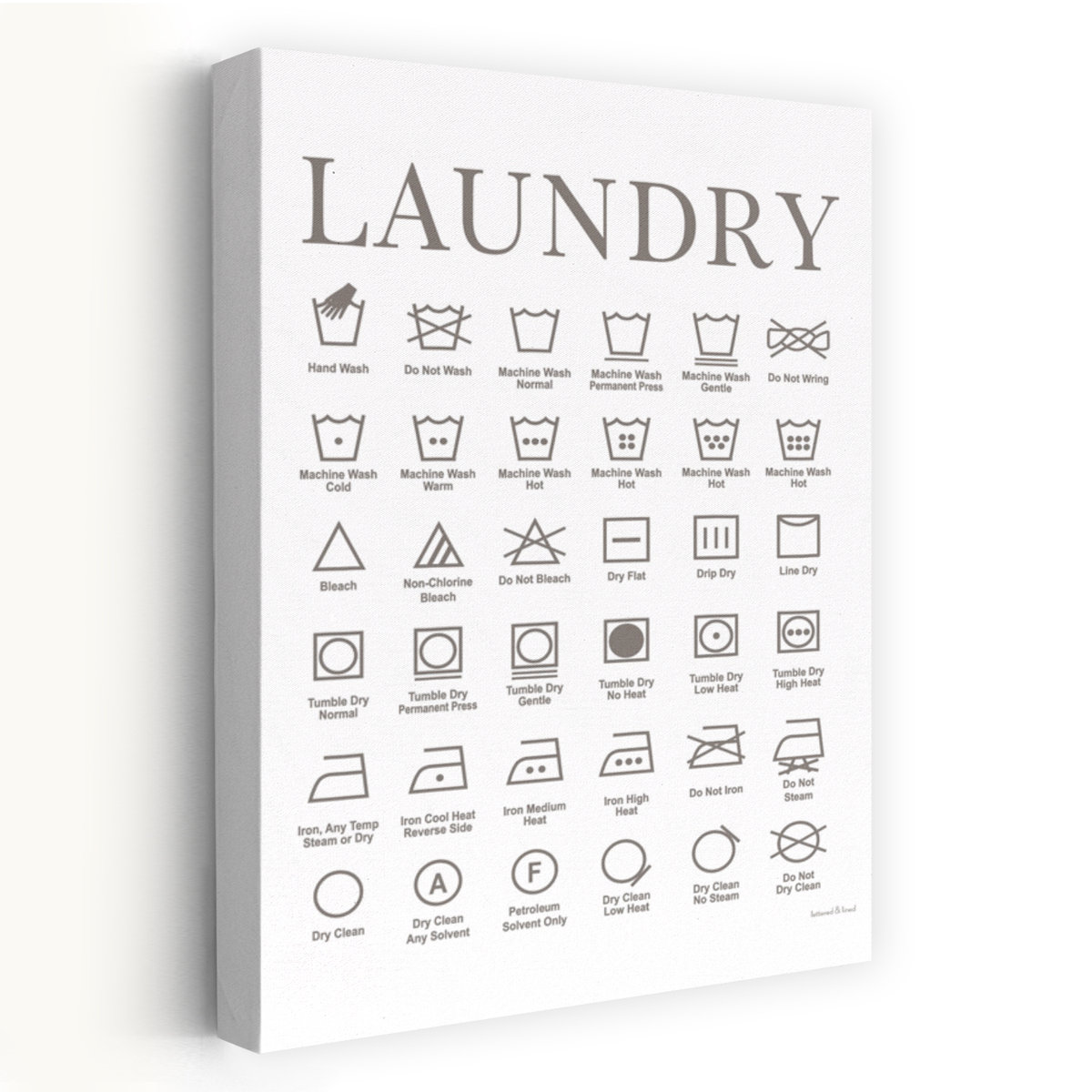 Latitude Run® Laundry Symbols Abstract Contemporary Art | Wayfair
