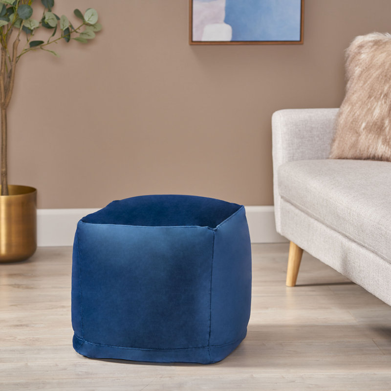 Home Loft Concepts 16" Wide Velvet Square Pouf Ottoman & Reviews | Wayfair
