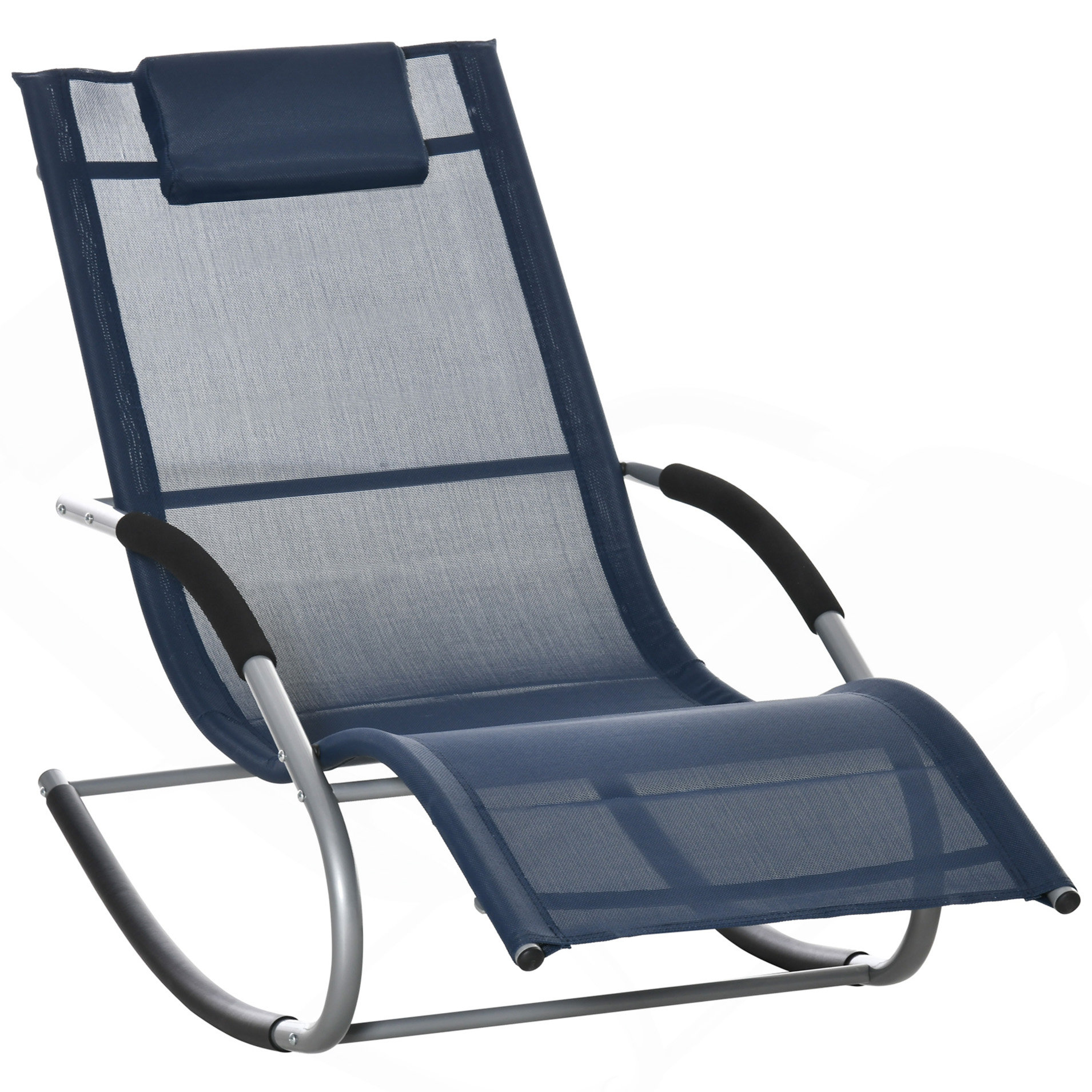 Ebern Designs Outsunny Zero Gravity Rocking Chair Outdoor Chaise Lounge ...