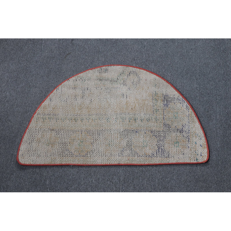 Bungalow Rose Exceptional Half Circle Turkish Rug in Beige for Bohemian ...