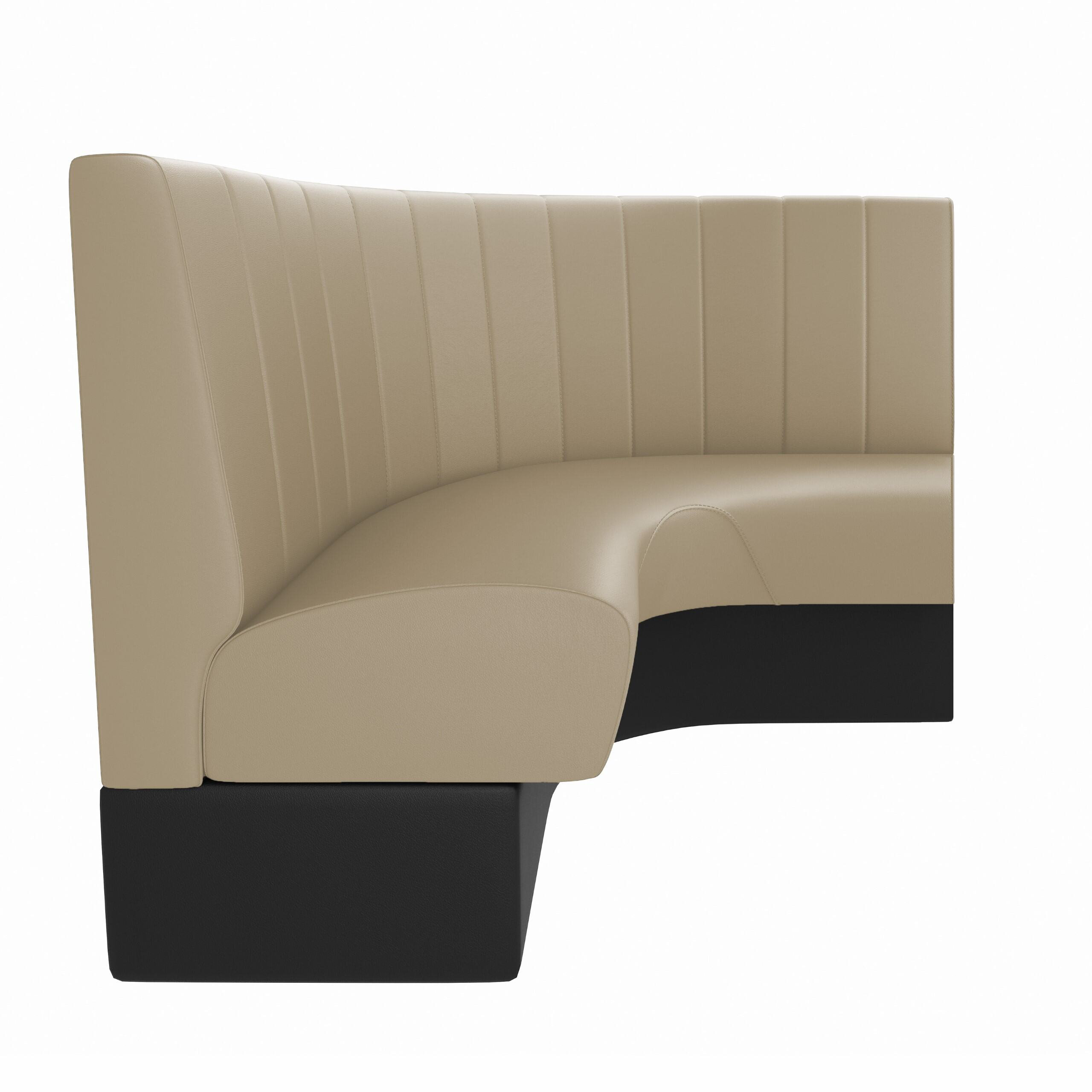 QA Group Curved Corner Booth - Stitched Channeling | Wayfair