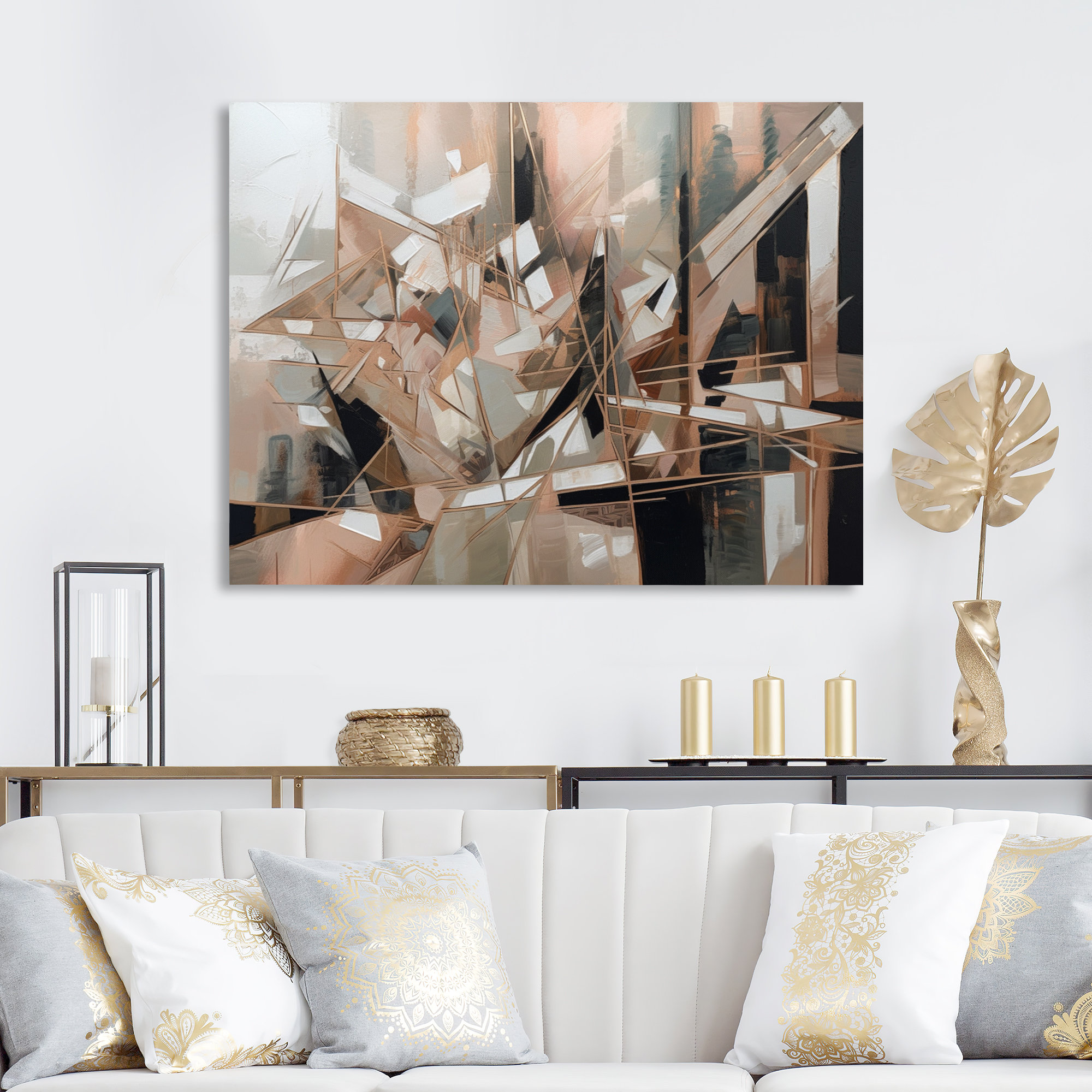 Mercer41 Essence Of Abstract Cubism III - Abstract Cubism Canvas Wall ...