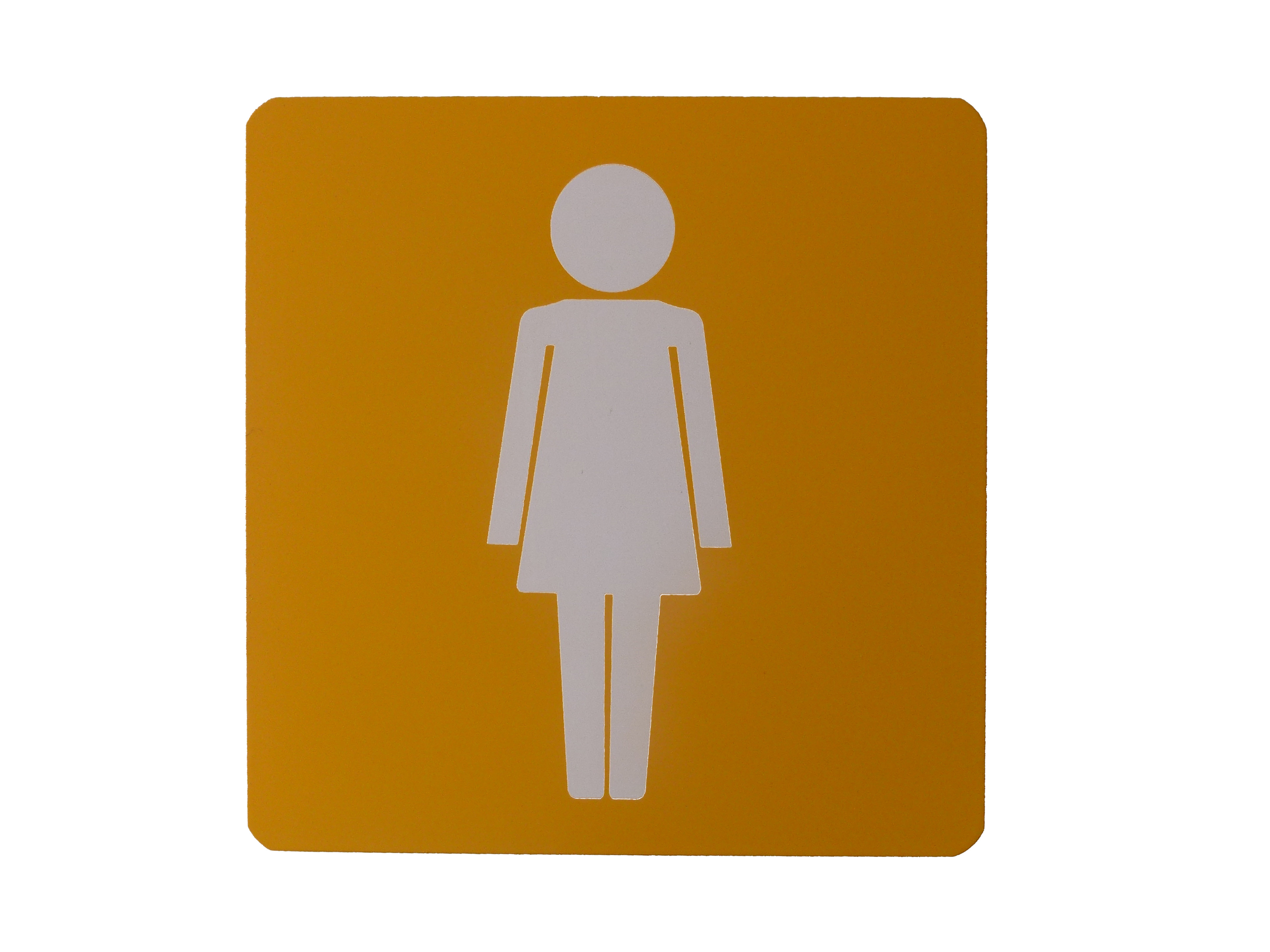 Fixturedisplays® Grey Female Toilet Sign Girl's Bathroom Sign Lady's ...