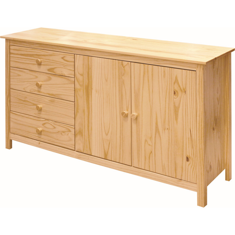 Gracie Oaks 150cm Wide 4 Drawer Solid Wood Pine Sideboard | Wayfair.co.uk