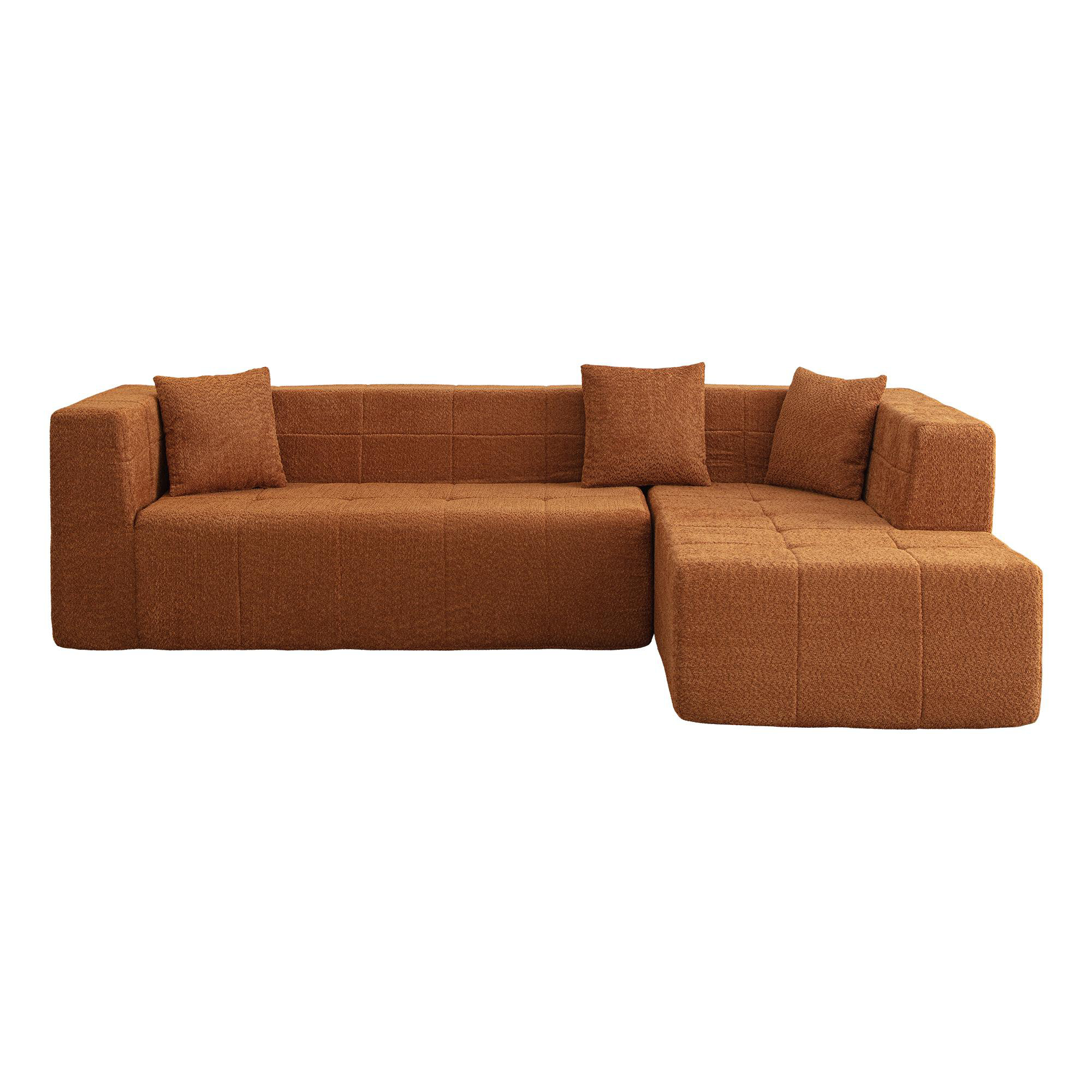 Latitude Run® 105.5" Modular L-Shaped Sectional Floor Couch, Deep Seat ...