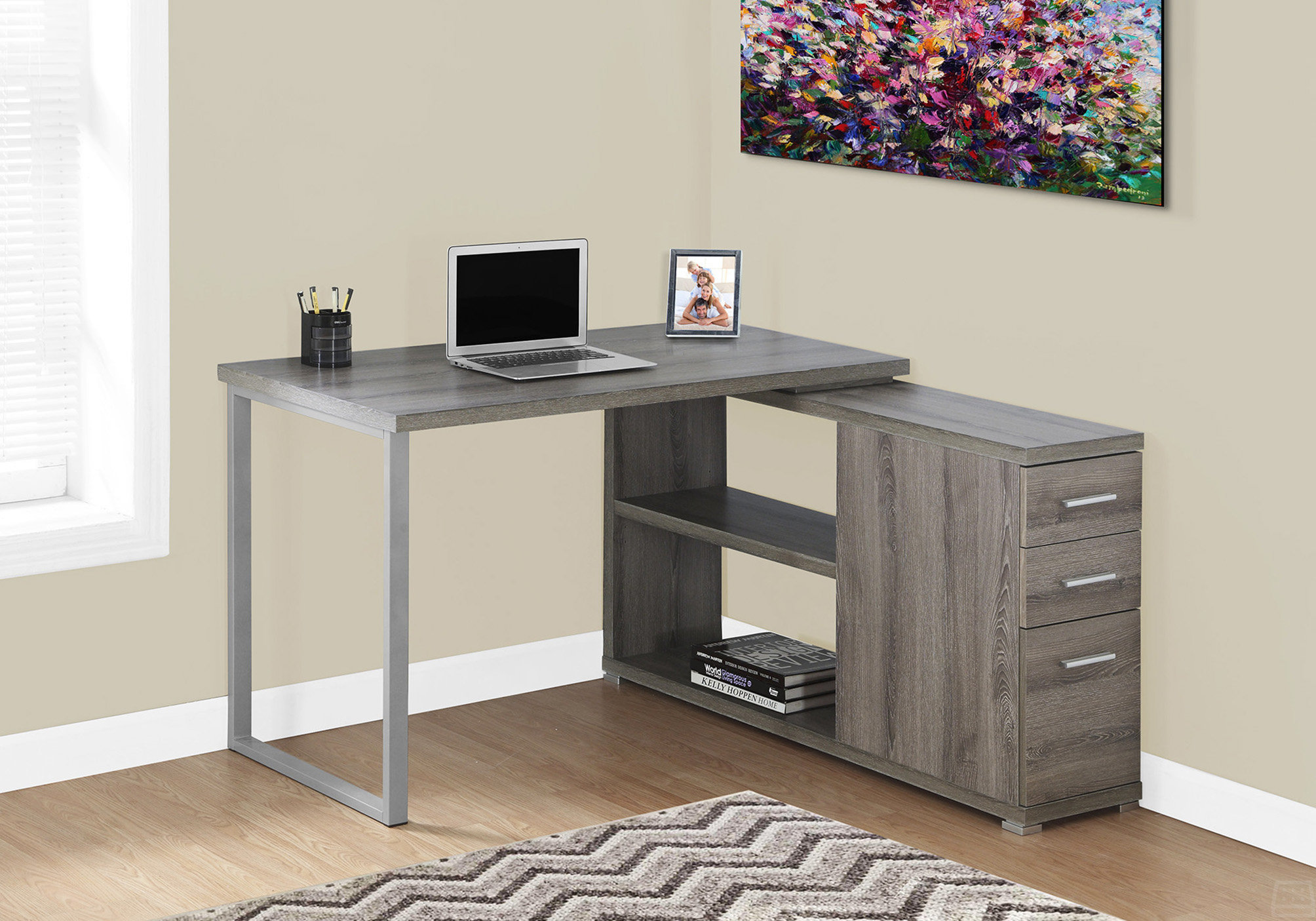 17 Stories Computer Desk, Home Office, Corner, Left, Right Set-Up ...