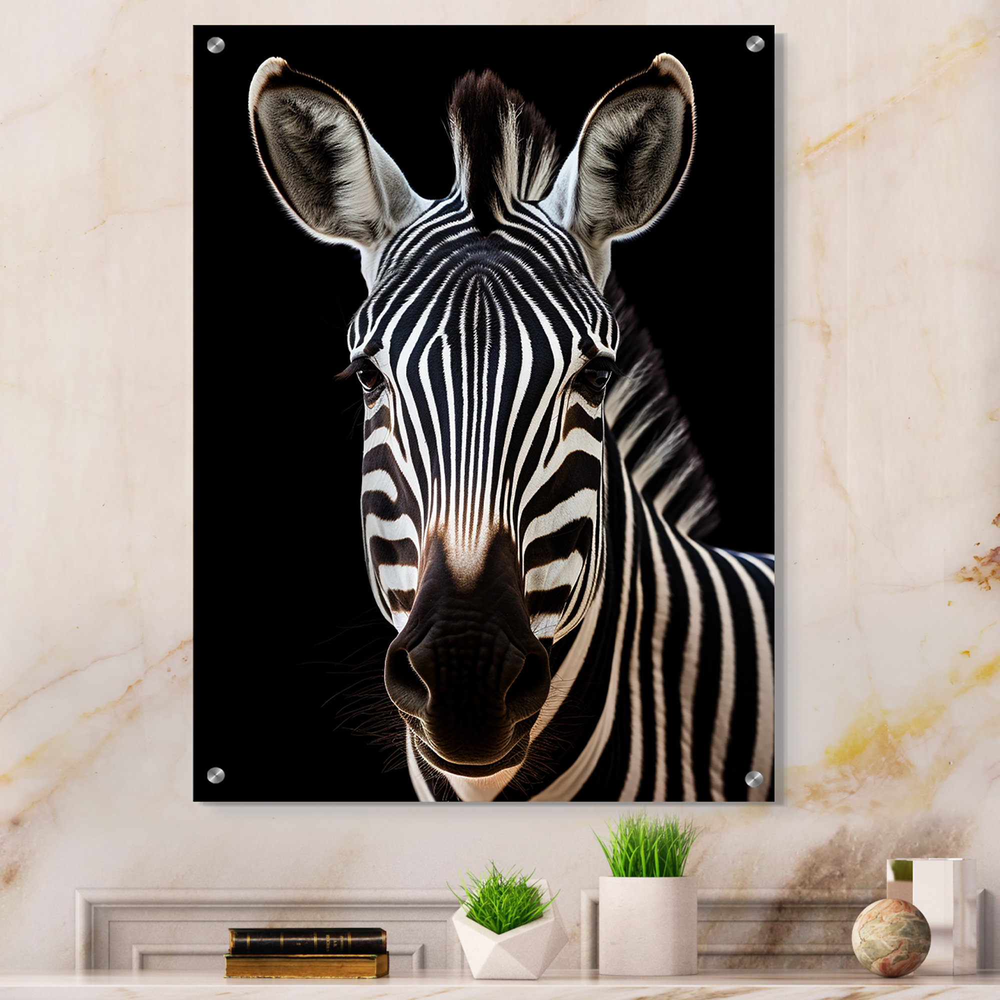 Dakota Fields Striking Zebra Patterns IV - Zebra Acrylic Wall Art For ...